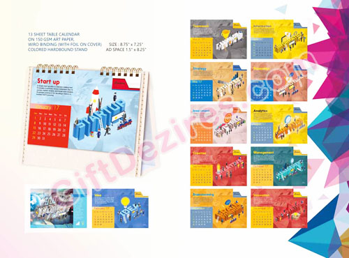 Personalized Table Calendar with Name-Startup - GD-102444 | Gift Dezires